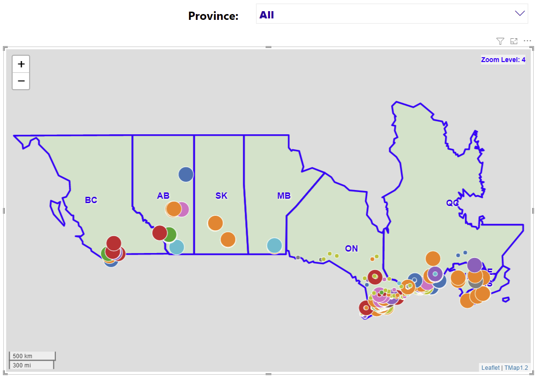 TMap - a drilldownable thematic map visual for Power BI